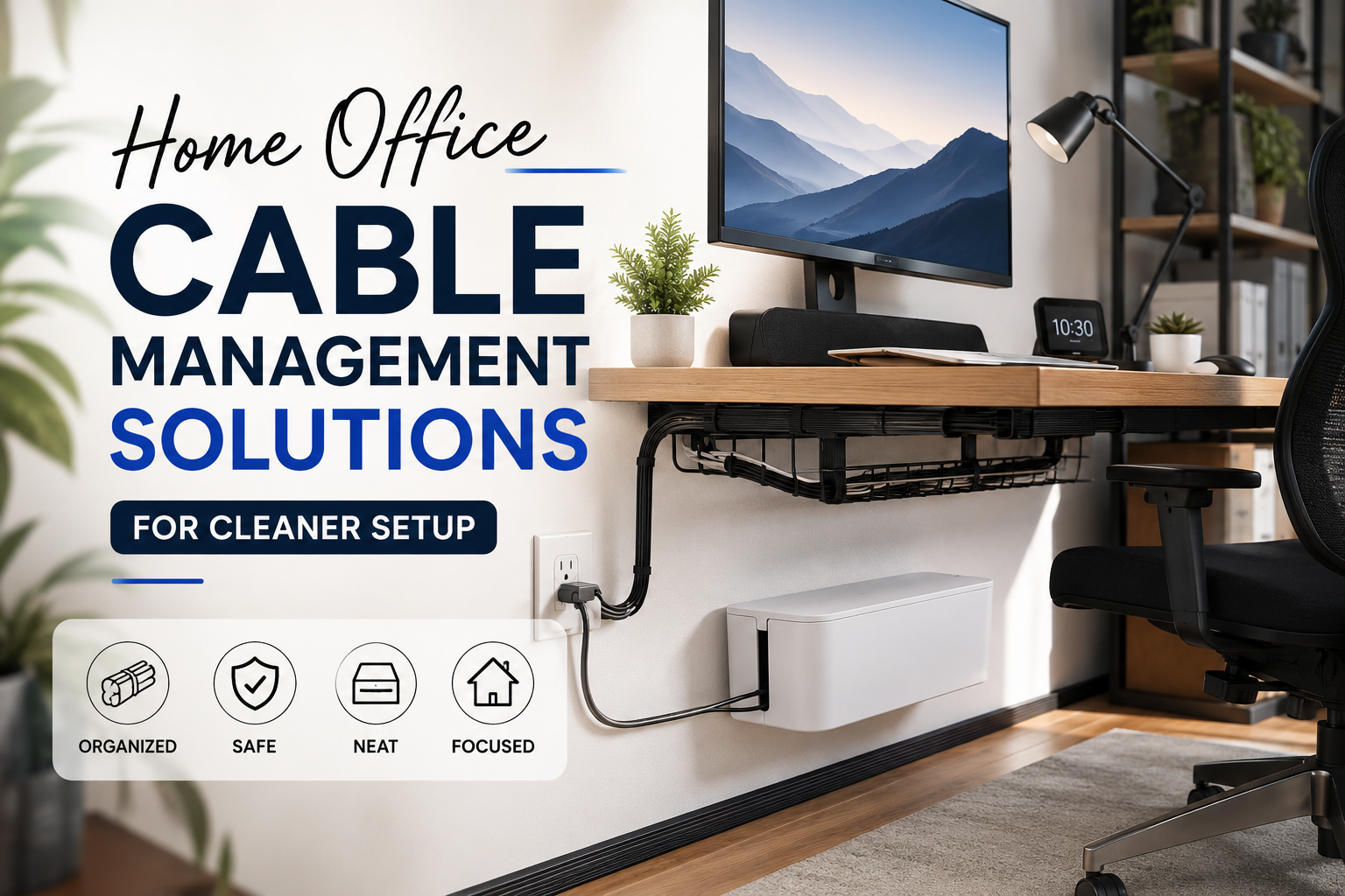 Home Office Cable Management Solutions for Cleaner Setup - Office ...